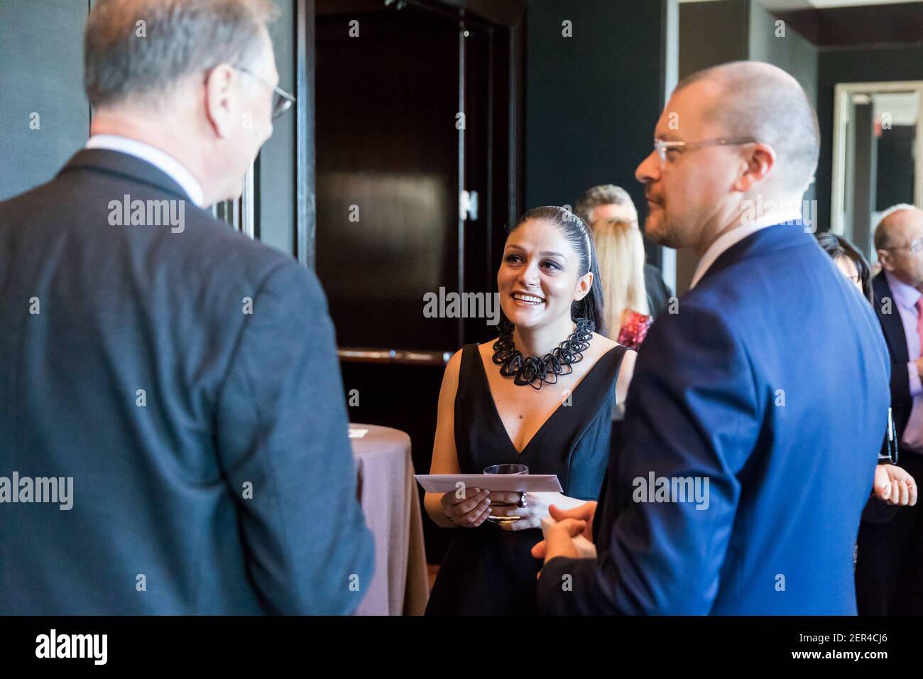 Mona Ghandi at the 2018 Vilcek Awards at Mandarin Oriental in New York ...