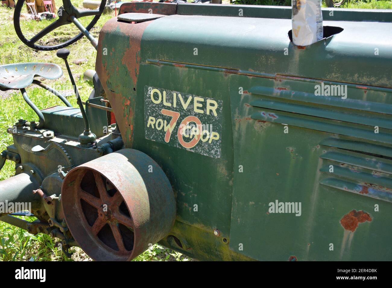 This is an Antique Oliver Row Crop 70 Tractor, in The Endless Mountains ...
