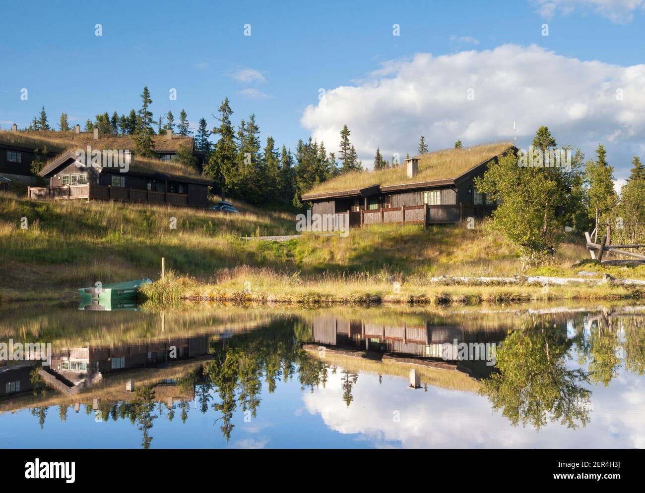 Wooden house in Aurdal Stock Photo - Alamy