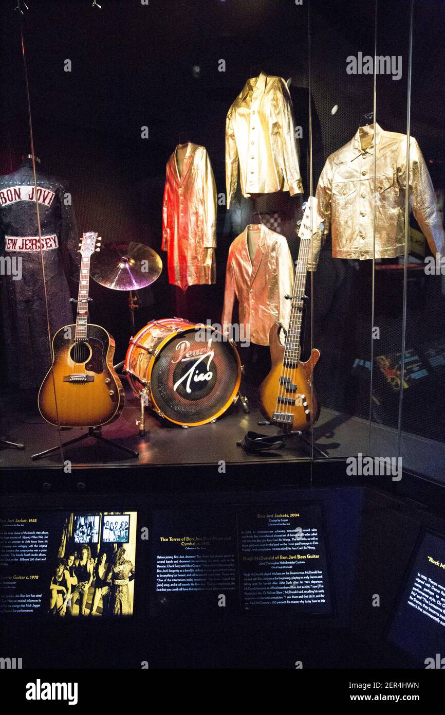 Legendary artifacts on display from Bon Jovi inside the new 2018 Rock ...