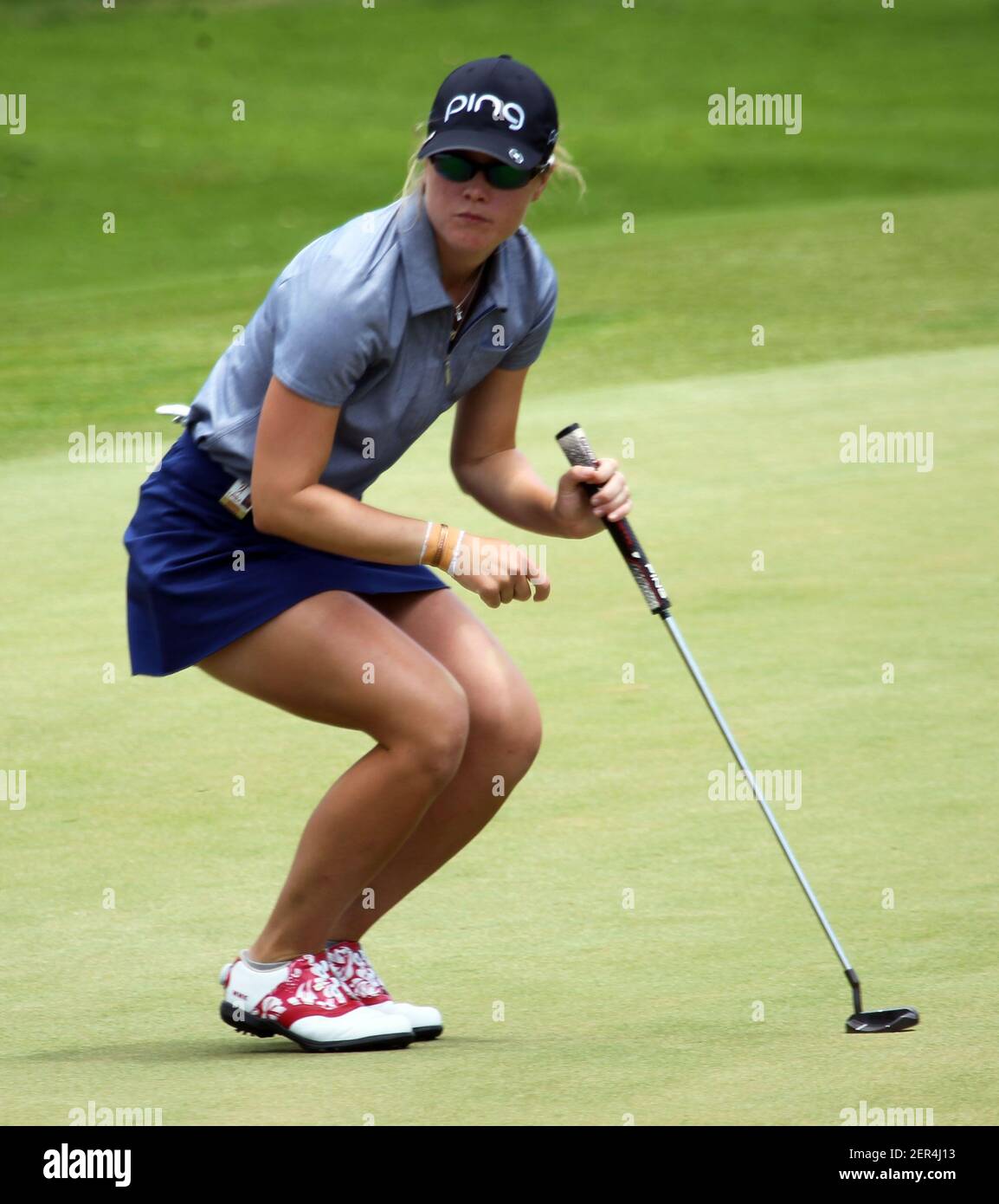 April 11, 2018 - Maddie McCrary on the 4th green during the first round ...