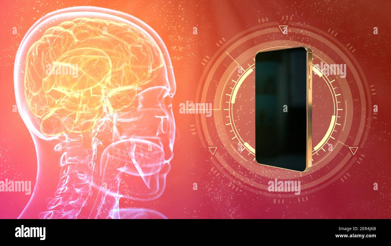 Brain x ray image mobile phone hi-res stock photography and images - Alamy