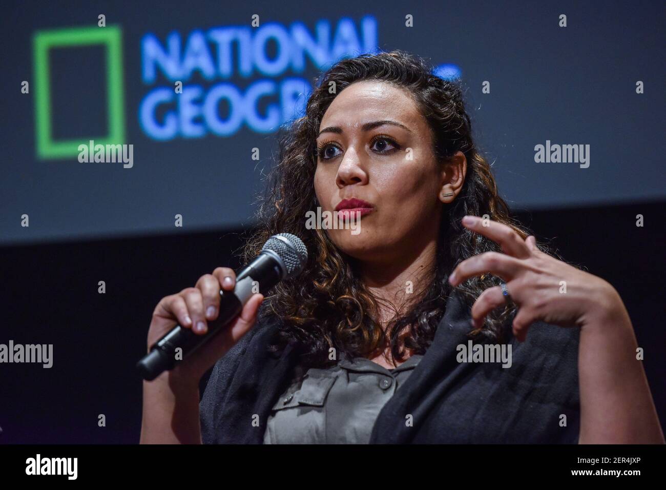 NEW YORK - APRIL 13: Amber Fares attends National Geographic’s special ...