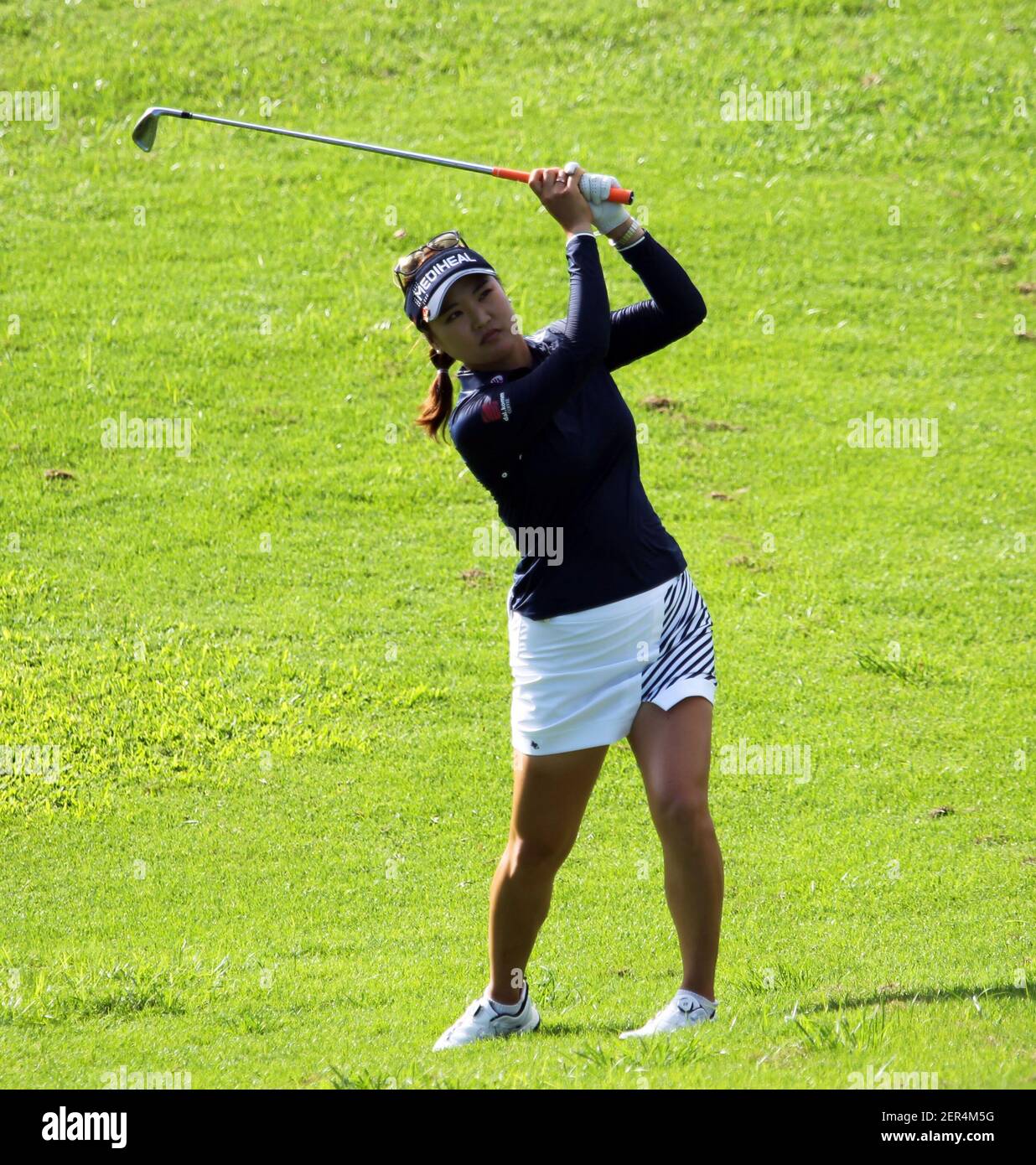 April 11, 2018 - So Yeon Ryu is sitting in the gulch on the 7th hole ...