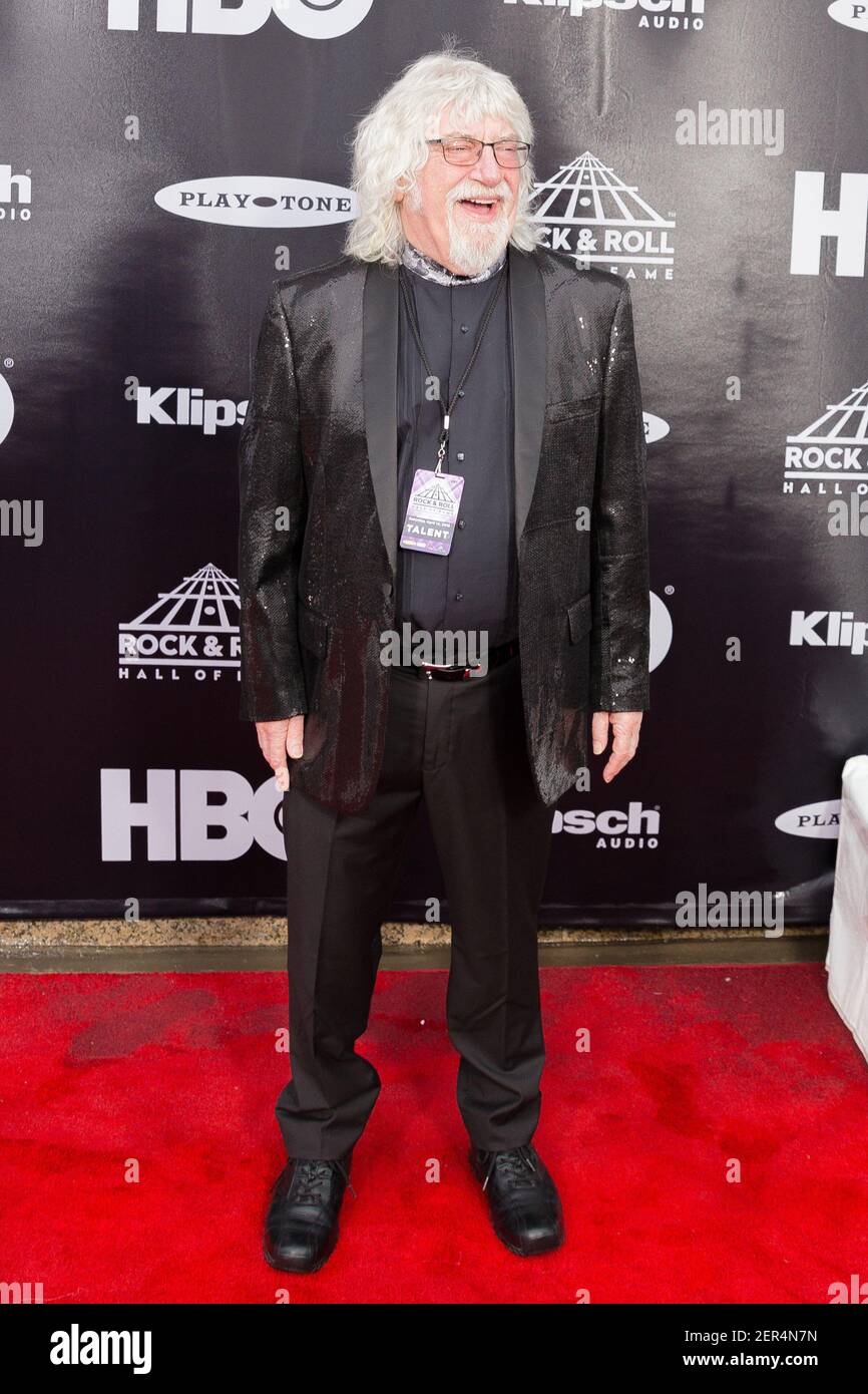 Graeme Edge on the red carpet before the 2018 Rock and Roll Hall of ...