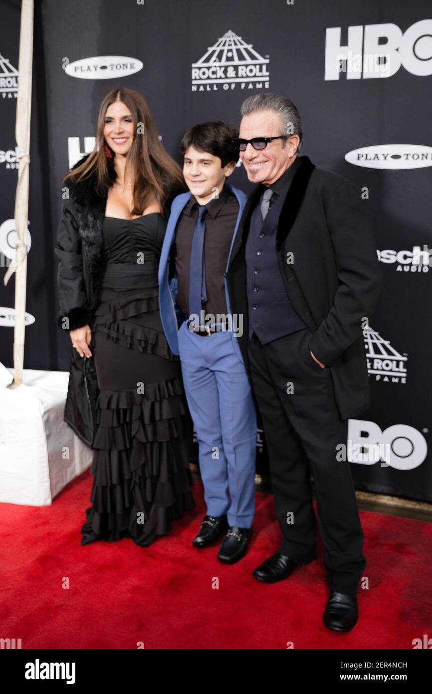 Tico Torres and family on the red carpet before the 2018 Rock and Roll ...