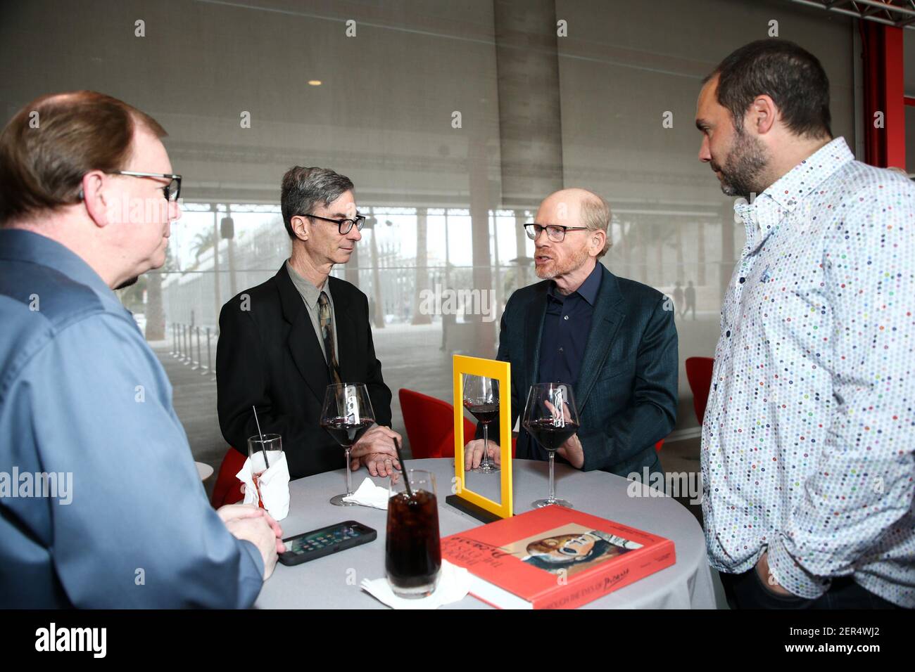 LOS ANGELES - APRIL 15: Chris Beachum, Bill Desowitz, Ron Howard and ...