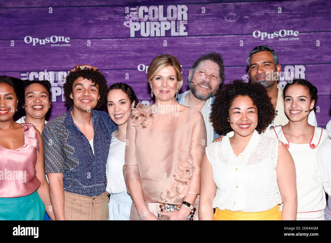 Queen Maxima during the premiere of The Color Purple at the NDSM-Loods ...