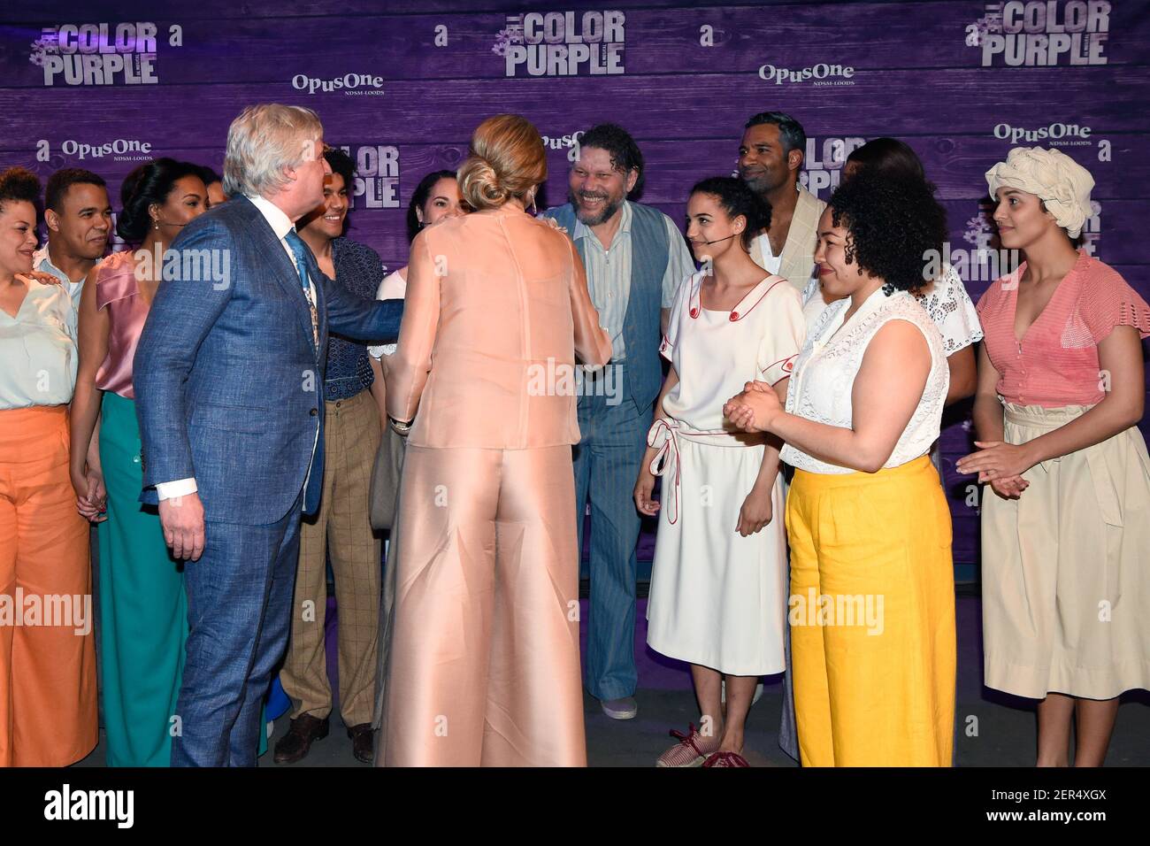 Queen Maxima during the premiere of The Color Purple at the NDSM-Loods ...