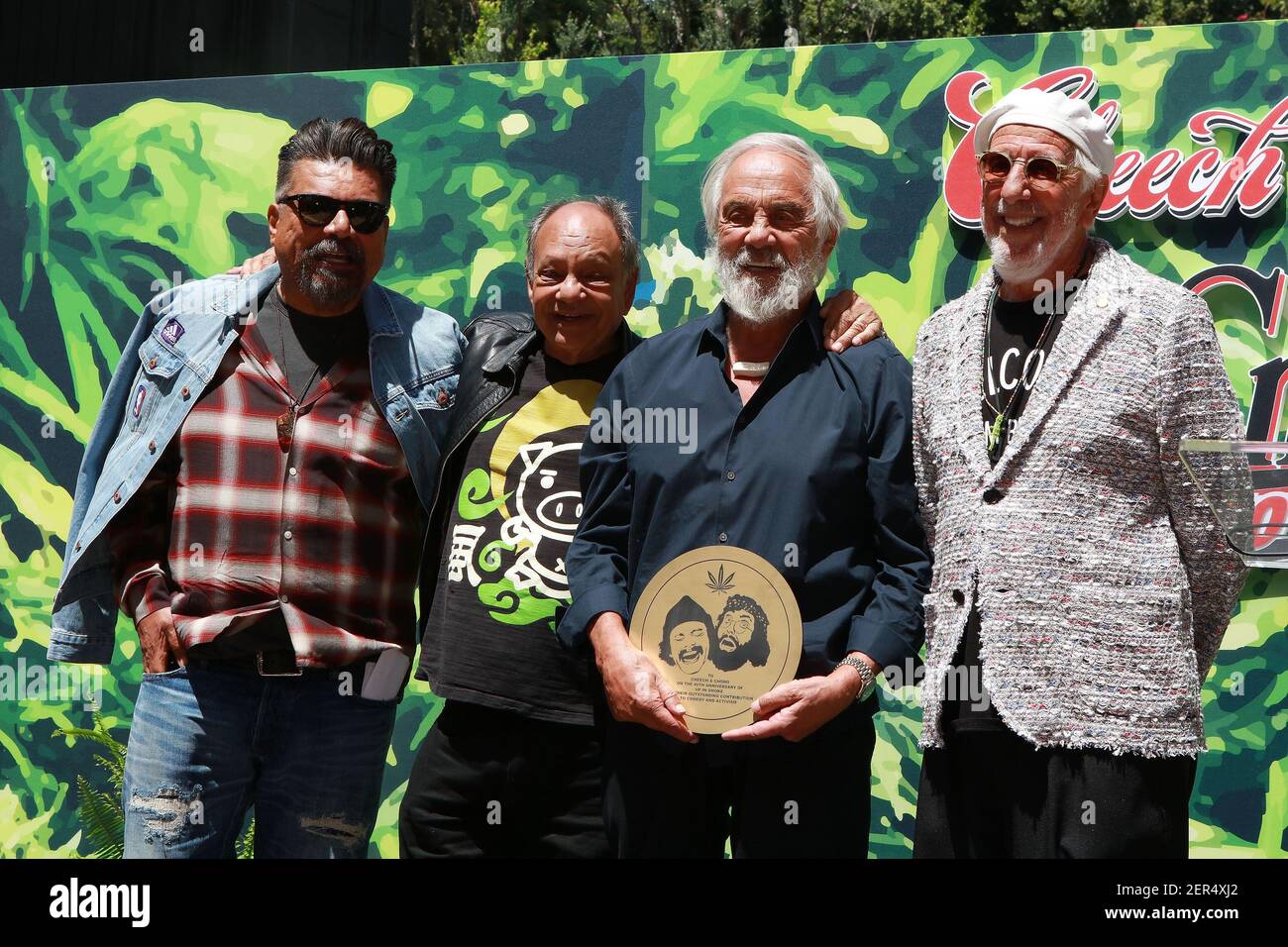 George Lopez, Cheech Marin, Tommy Chong, Lou Adler attend the "Cheech ...