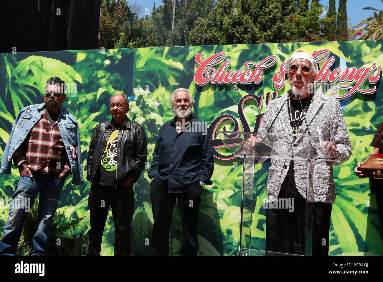 George Lopez, Cheech Marin, Tommy Chong, Lou Adler attend the "Cheech ...