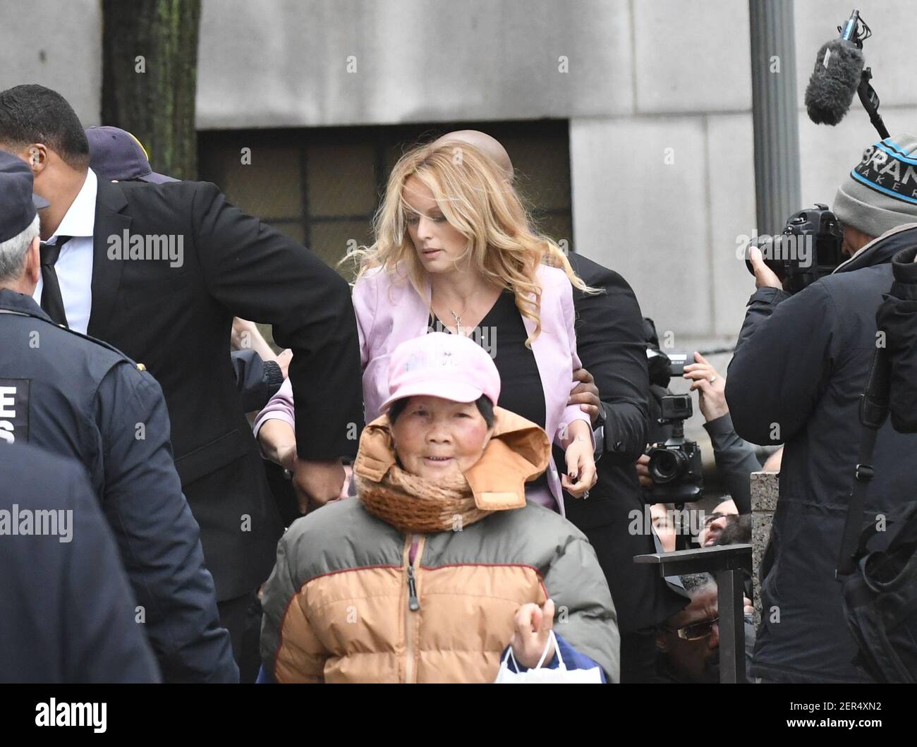 Stormy Daniels, whose real name is Stephanie Clifford, exits federal ...