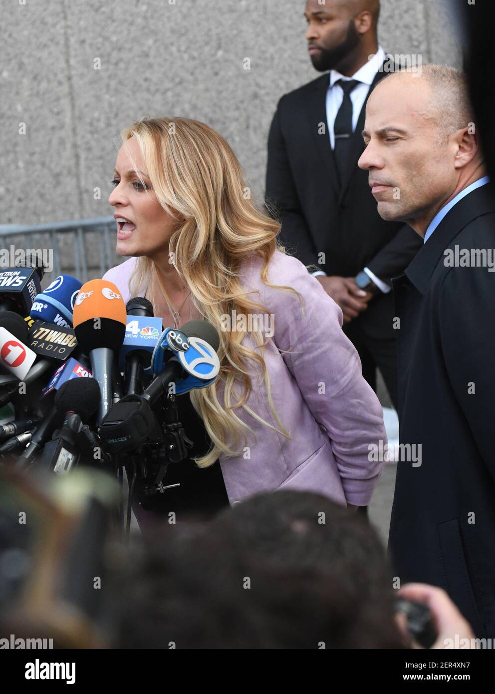 Stormy Daniels, whose real name is Stephanie Clifford, exits federal ...