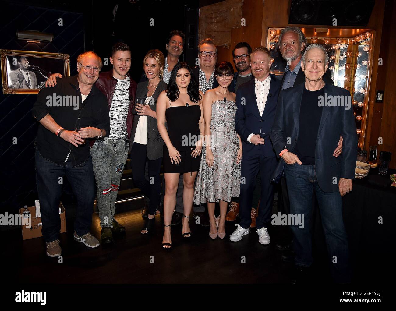 HOLLYWOOD, CA - APRIL 16: Writer Danny Zuker, Nolan Gould, Julie Bowen ...