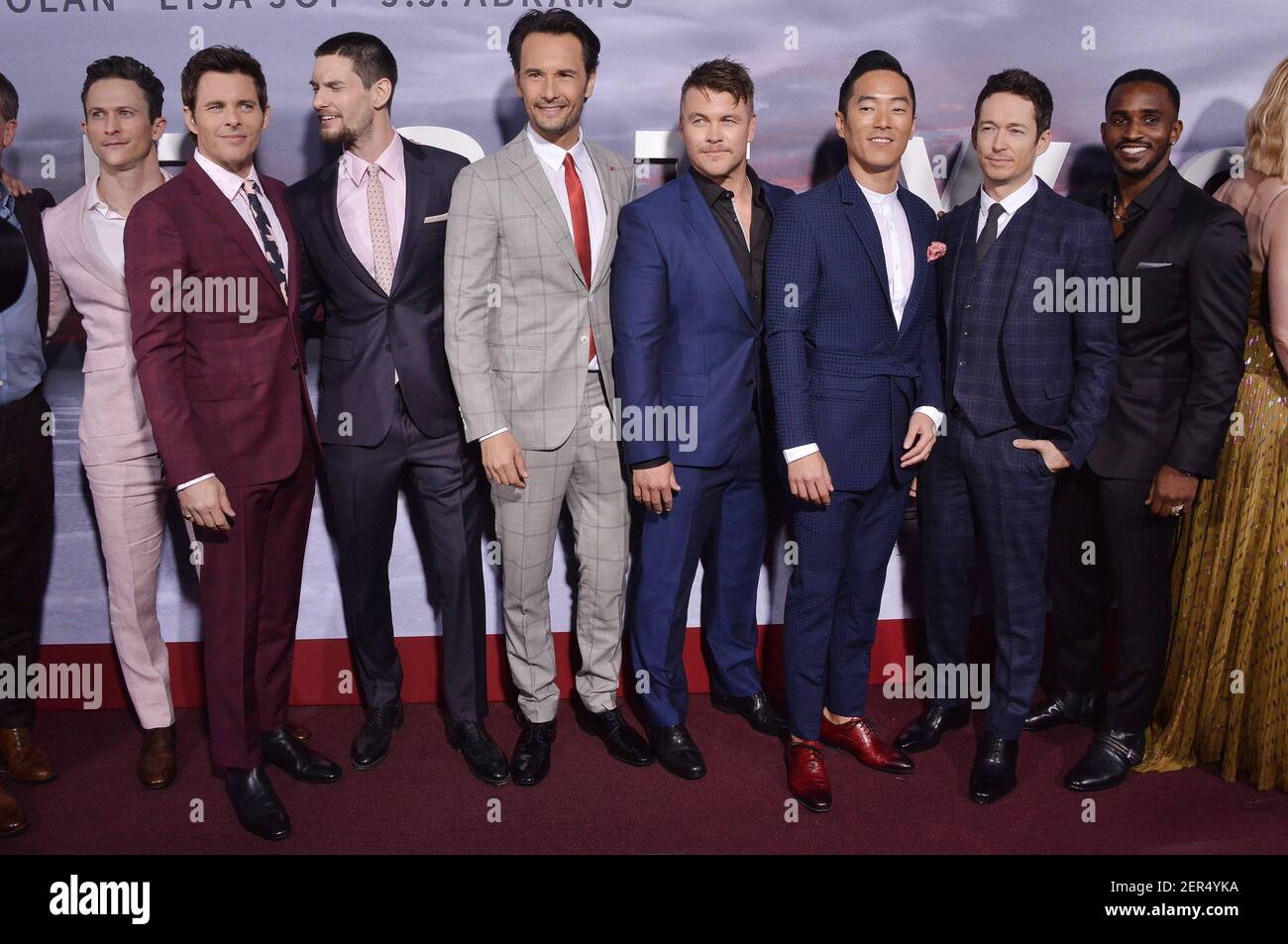 (L-R) Jonathan Tucker, James Marsden, Ben Barnes, Rodrigo Santoro, Luke ...