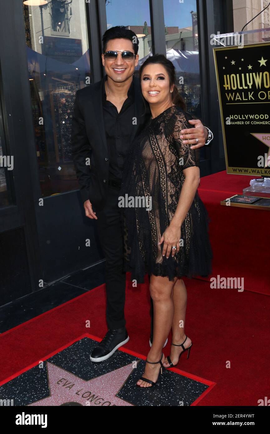 Mario Lopez, Eva Longoria at the Eva Longoria Honored With Star on the ...
