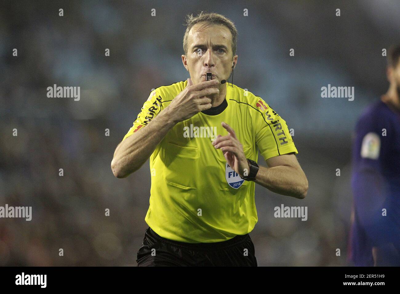 Spanish referee Fernandez Borbalan during La Liga match between RC ...