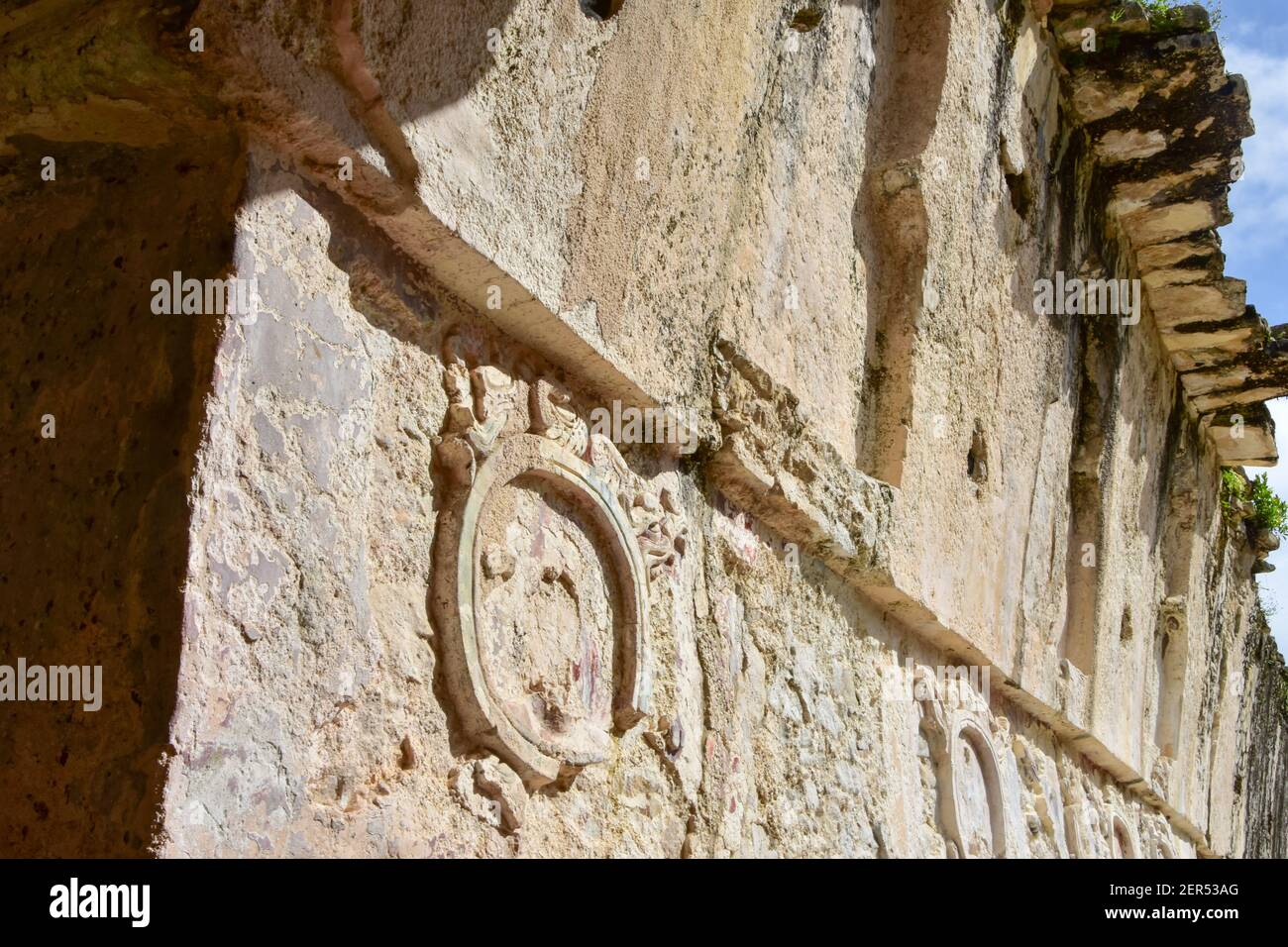 The palace at Palenque, a Maya city state in southern Mexico and a ...