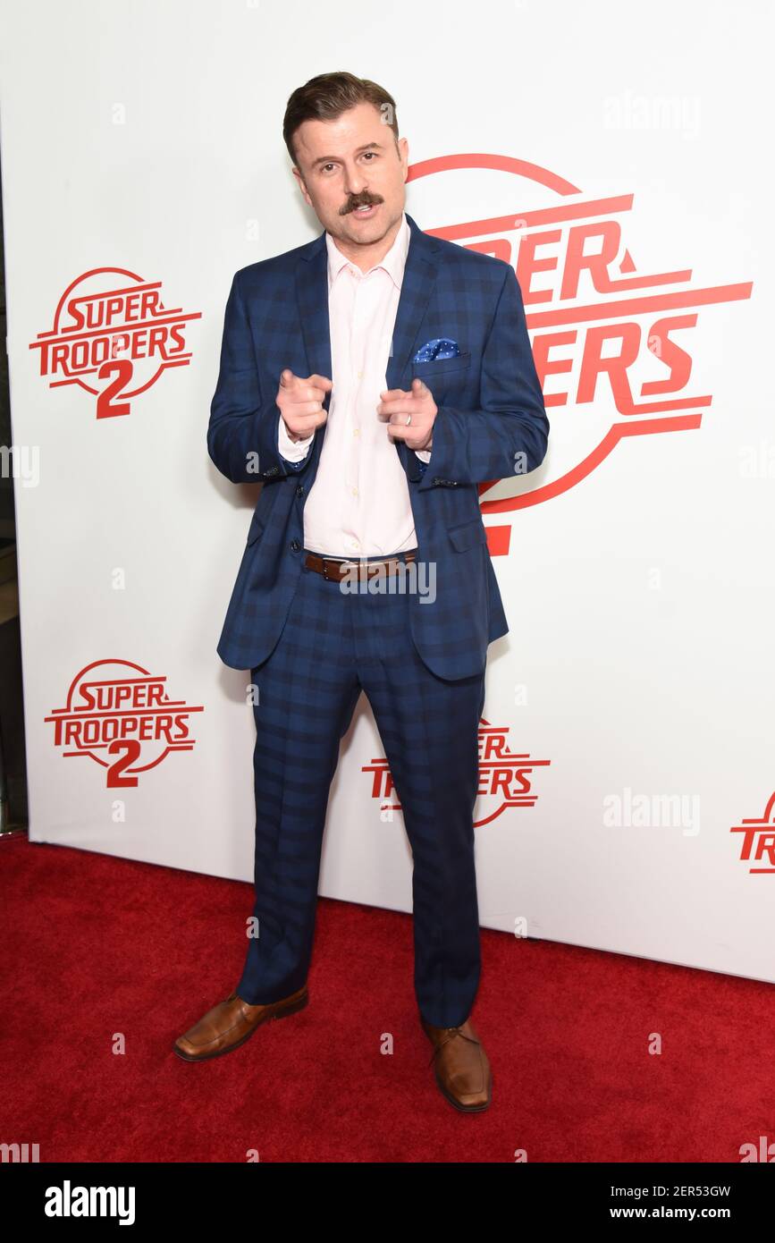 Steve Lemme attends Super Troopers 2 Premiere on April 18, 2018 at ...