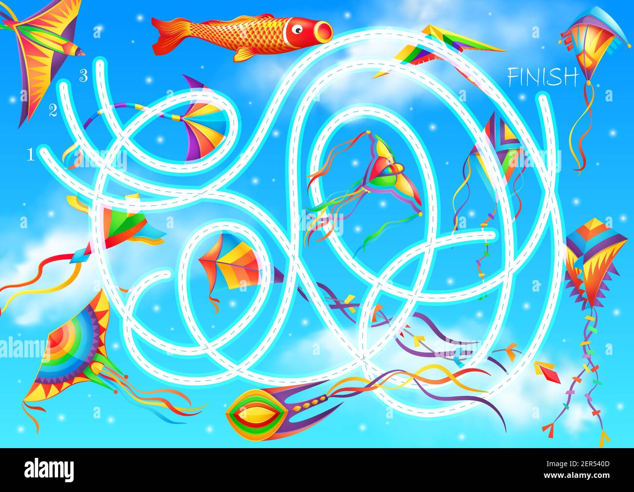 Maze or labyrinth game vector template of kids education design with ...