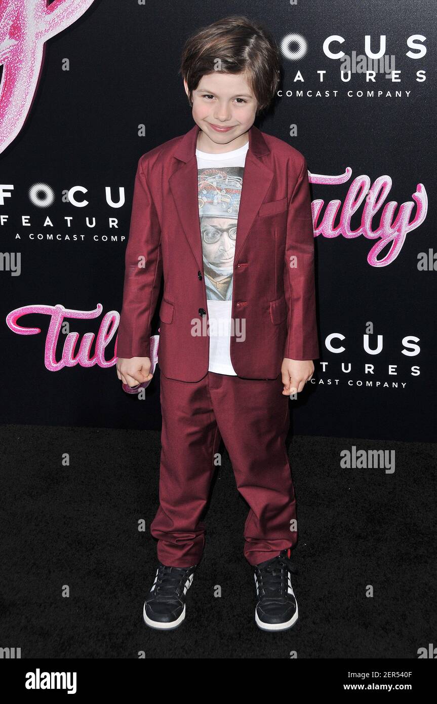 Asher Miles Fallica arrives at the "Tully" Los Angeles Premiere held at ...