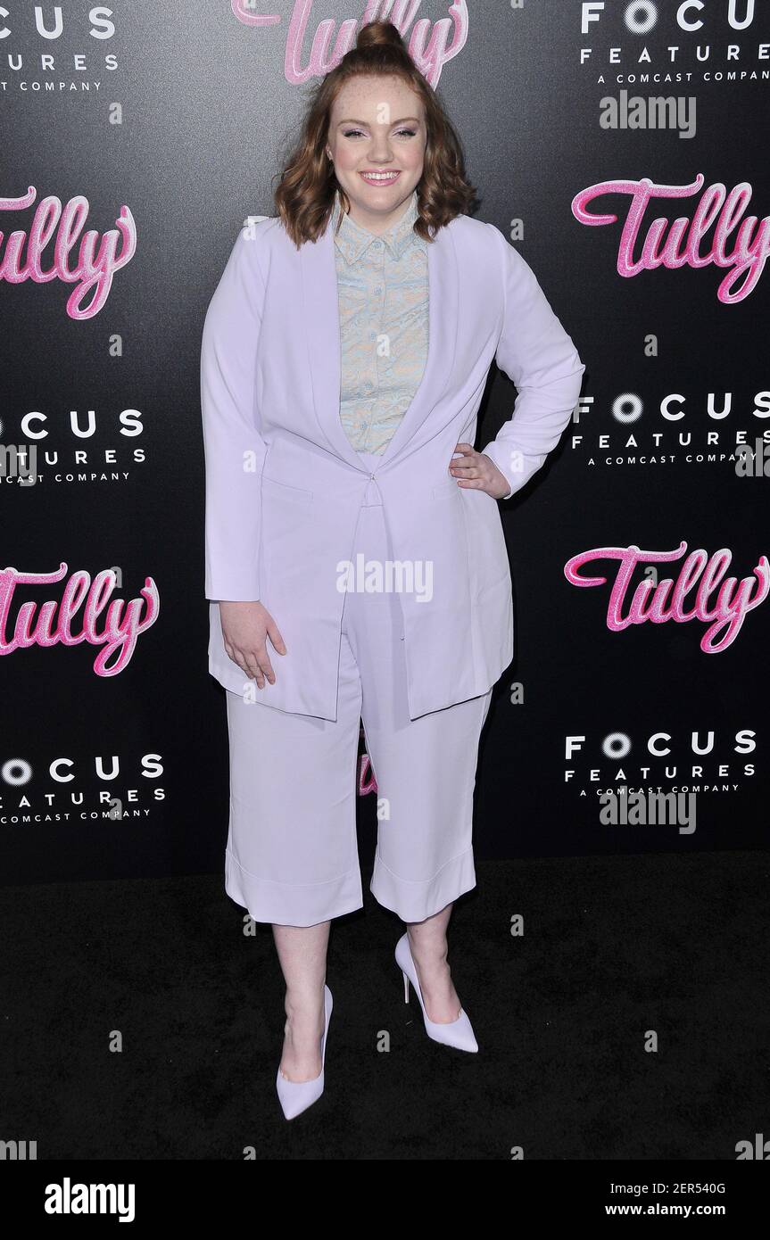 Shannon Purser arrives at the "Tully" Los Angeles Premiere held at the ...
