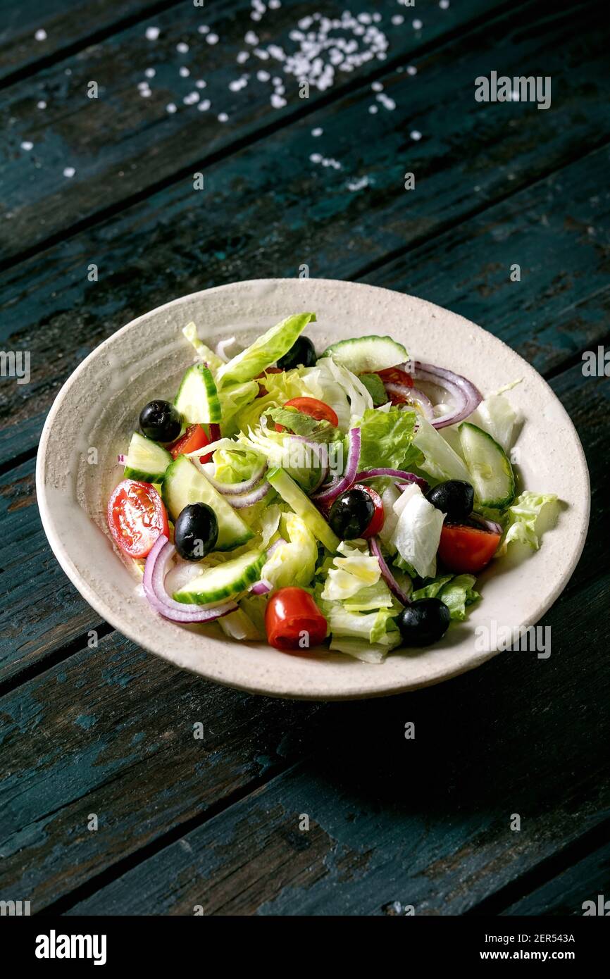 Classic vegetable salad Stock Photo - Alamy