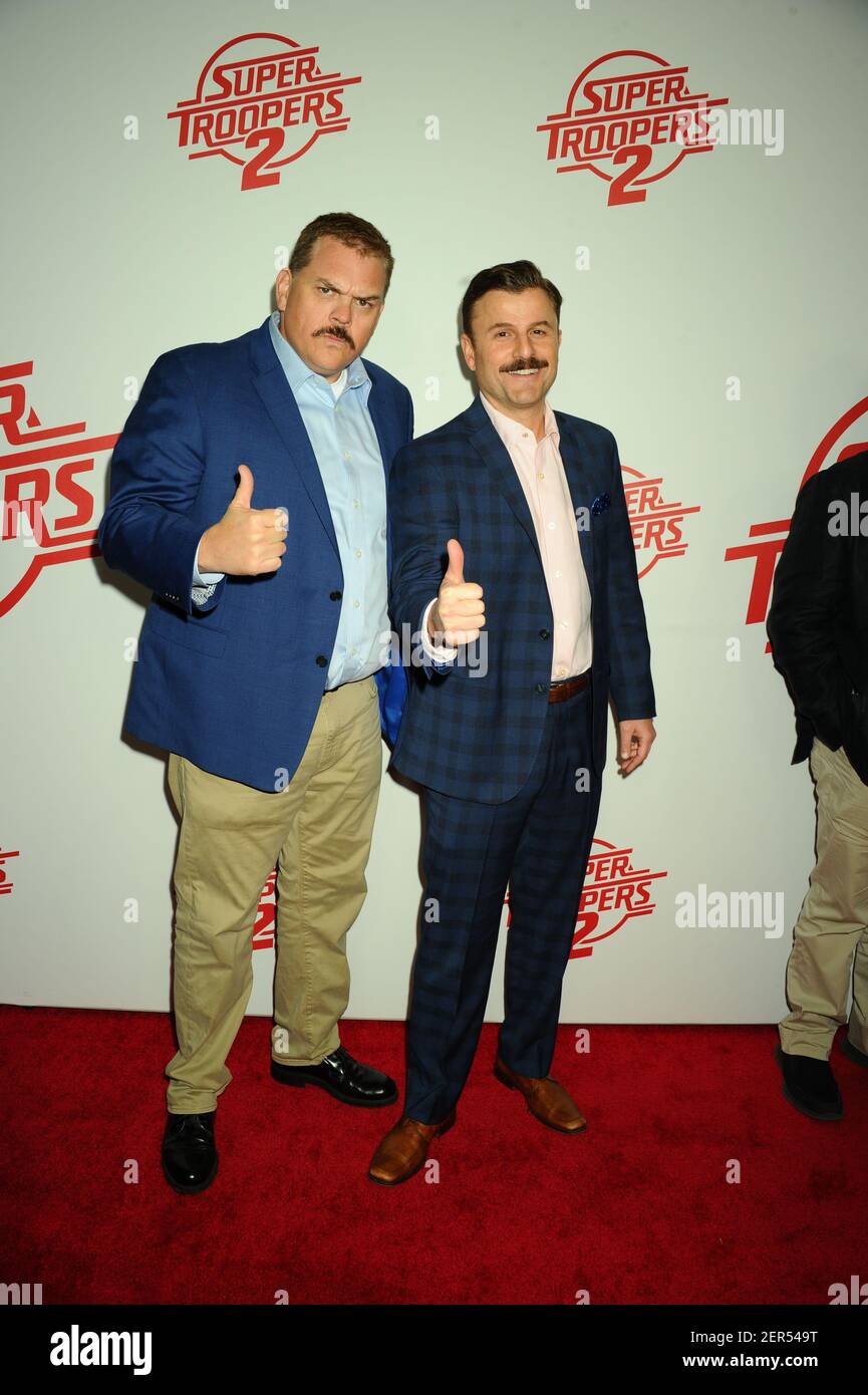 L-R: Kevin Hefferman, Steve Lemme arrives to the Super Troopers 2 New ...