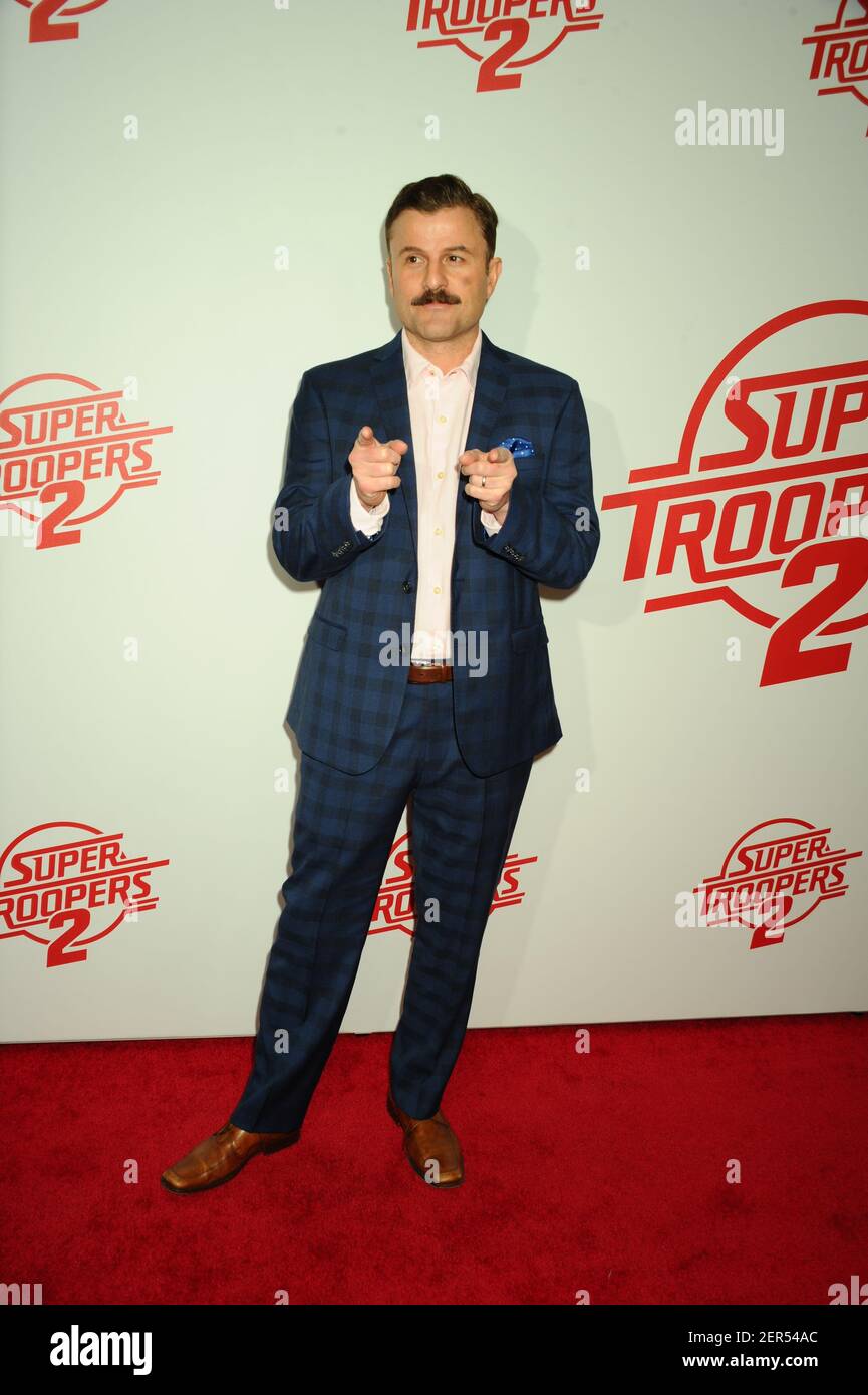 Steve Lemme arrives to the Super Troopers 2 New York Premiere, held at ...
