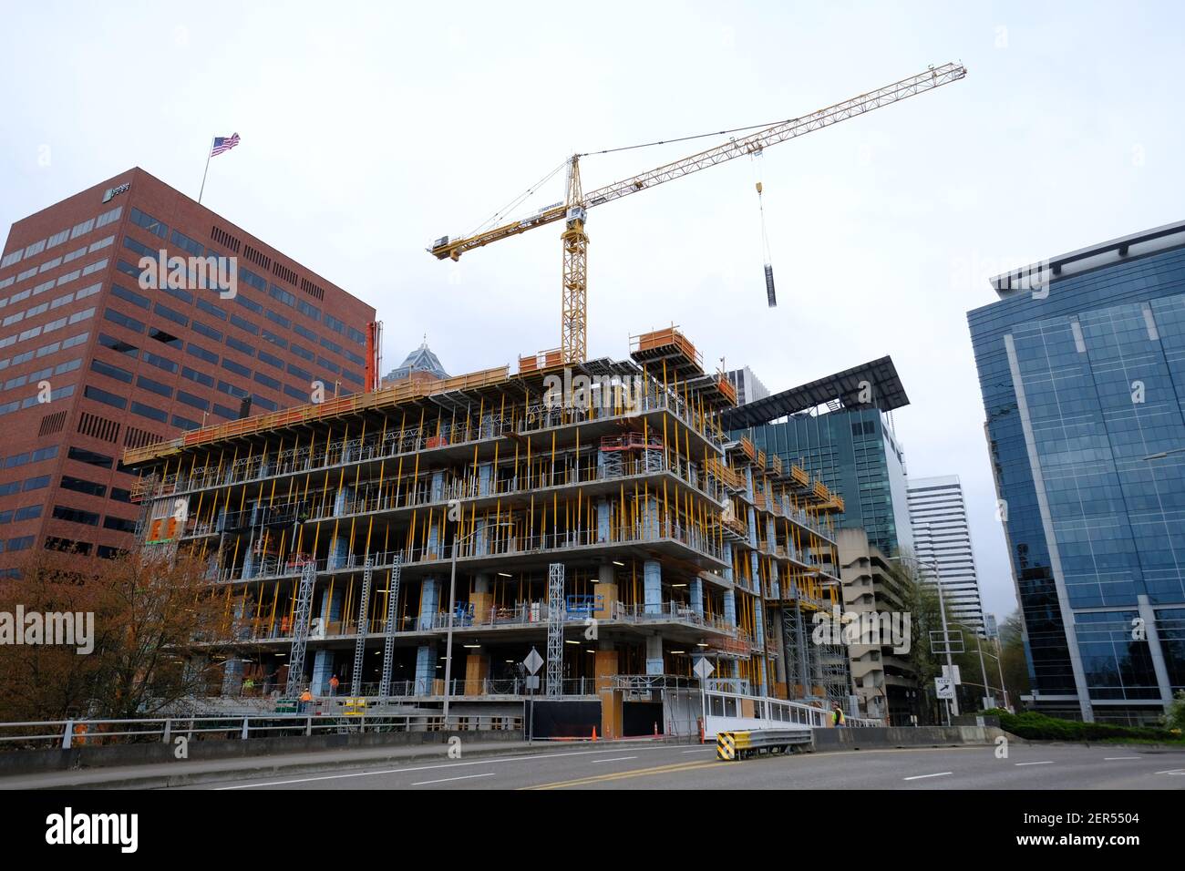 Construction of the new Multnomah County Central Courthouse continues ...