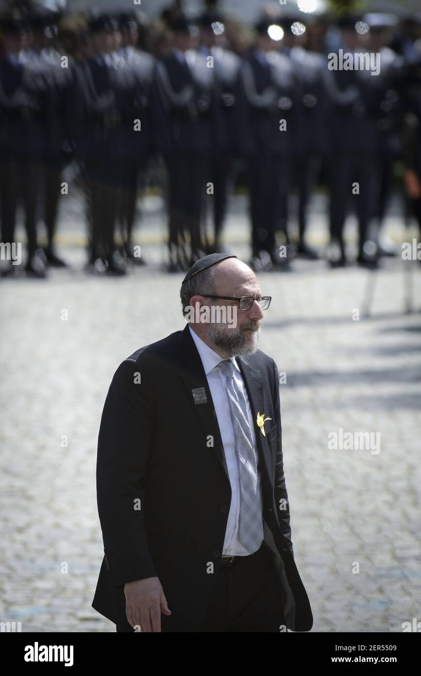 Chief Rabbi of Poland Michael Schudrich is seen attending the 75th ...