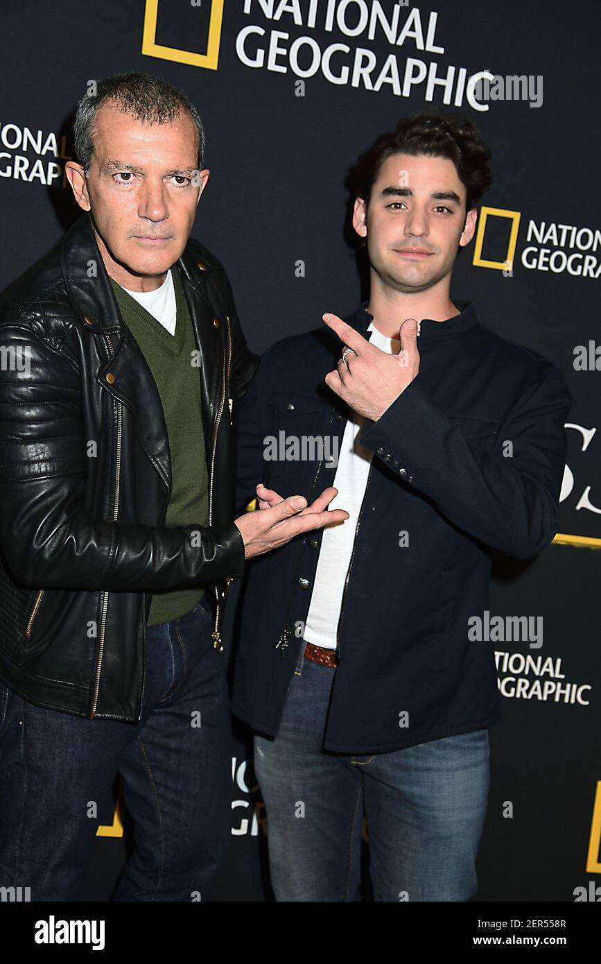 Antonio Banderas and Alex Rich, both play Picasso, attend the National ...