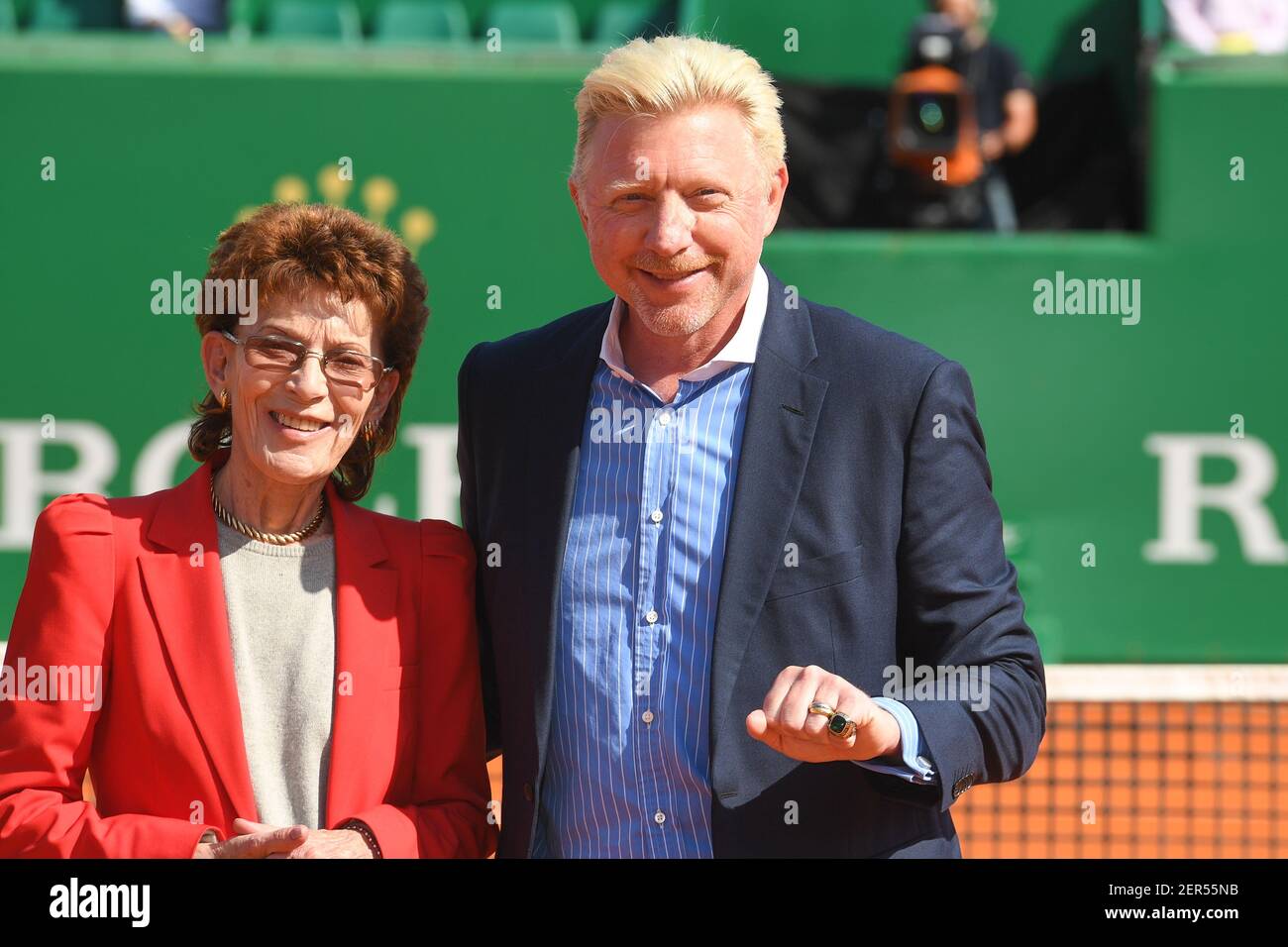 Baronne Elizabeth-Ann de Massy, Boris Becker is awarded with the ...