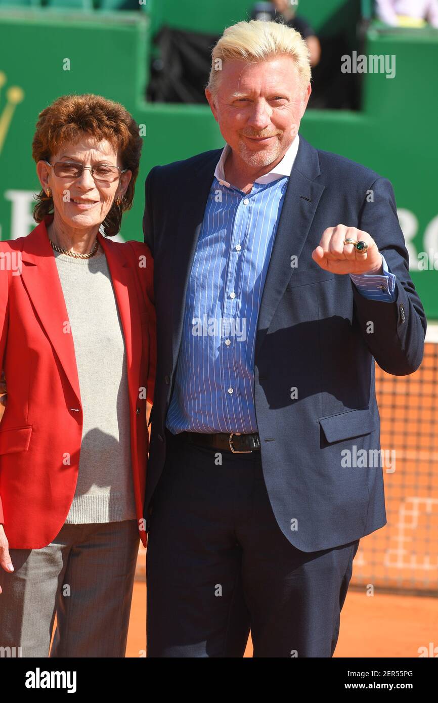 Baronne Elizabeth-Ann de Massy, Boris Becker is awarded with the ...