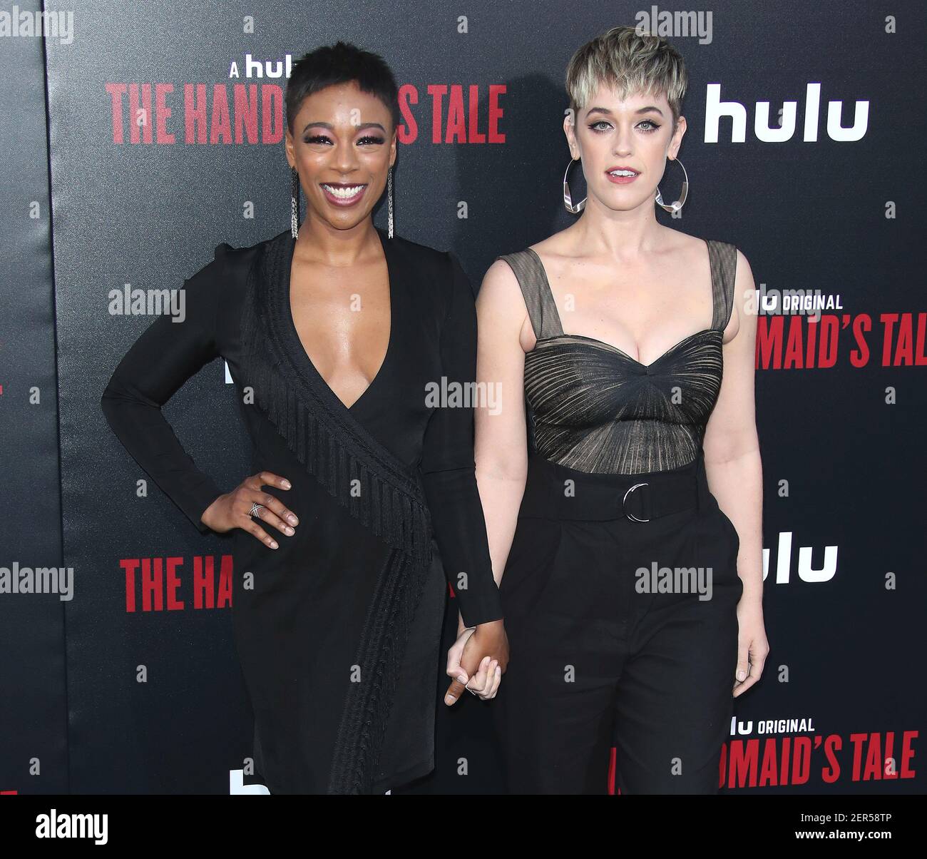 HOLLYWOOD, CA - APRIL 19: Samira Wiley and Lauren Morelli at the premiere Of Hulu's "The ...