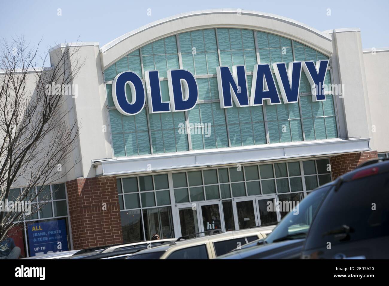 A logo sign outside of a Old Navy retail store location in Columbia ...