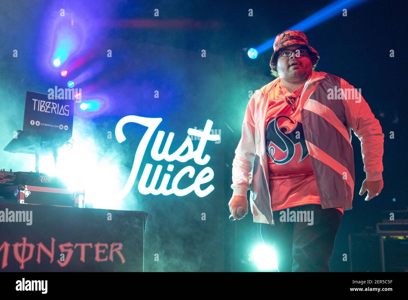 Rapper Just Juice (Justin Mojahed) at the Orpheum Theater on April, 20 ...