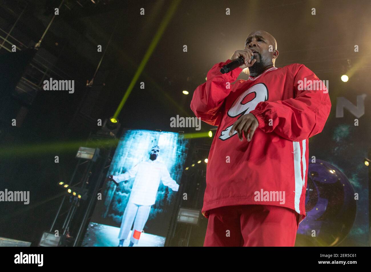 Rapper Tech N9ne (Aaron Dontez Yates) at the Orpheum Theater on April ...