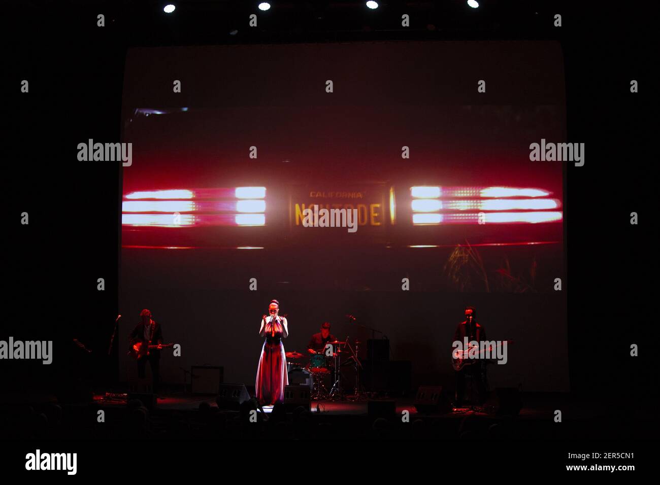 The singer, actress and model Chrysta Bell performs on stage at ...