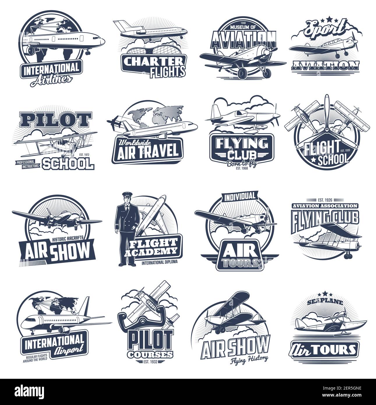 Seaplane flying school Stock Vector Images - Alamy