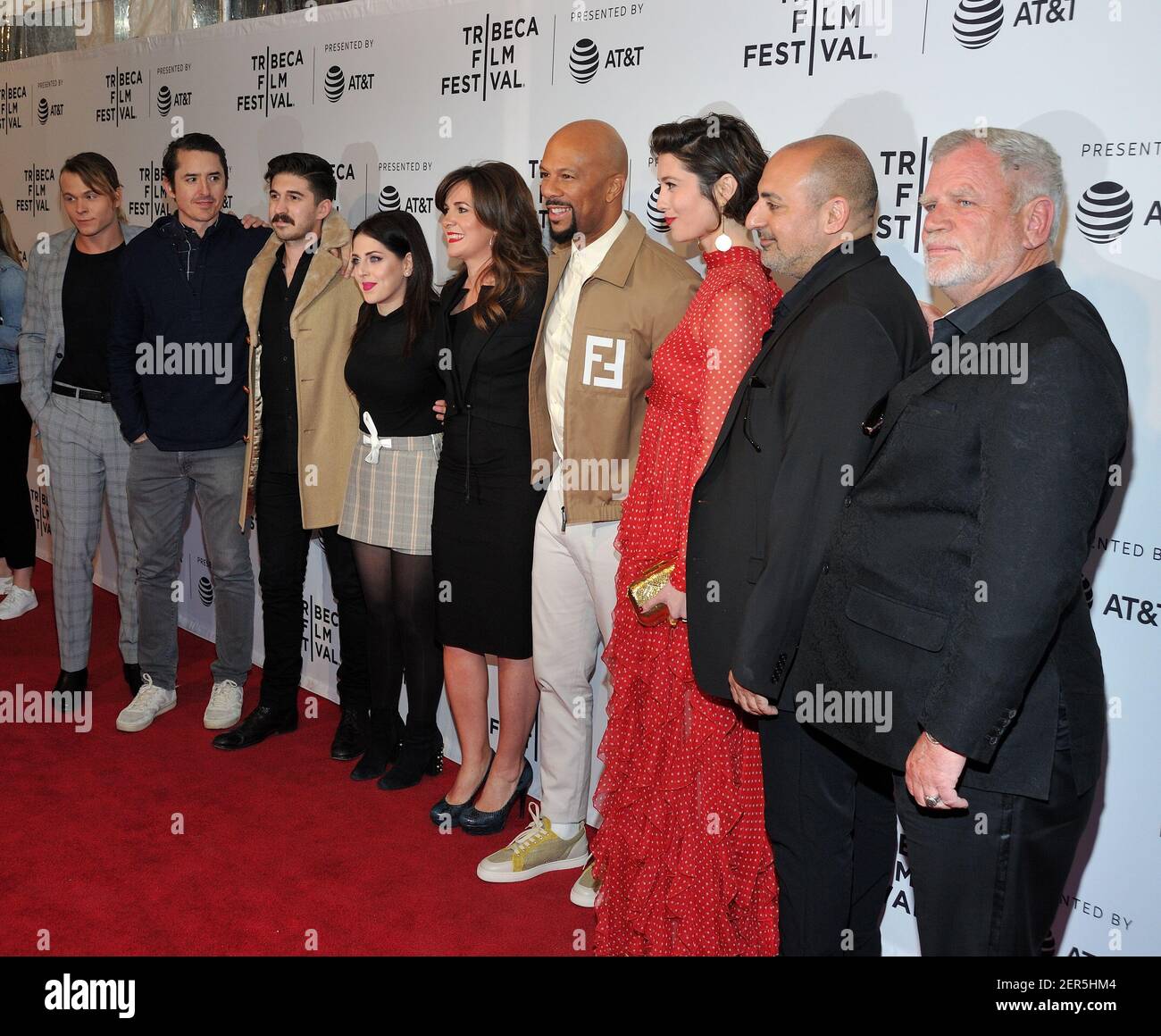 The cast and producers of All About Nina, including director Eva Vives ...