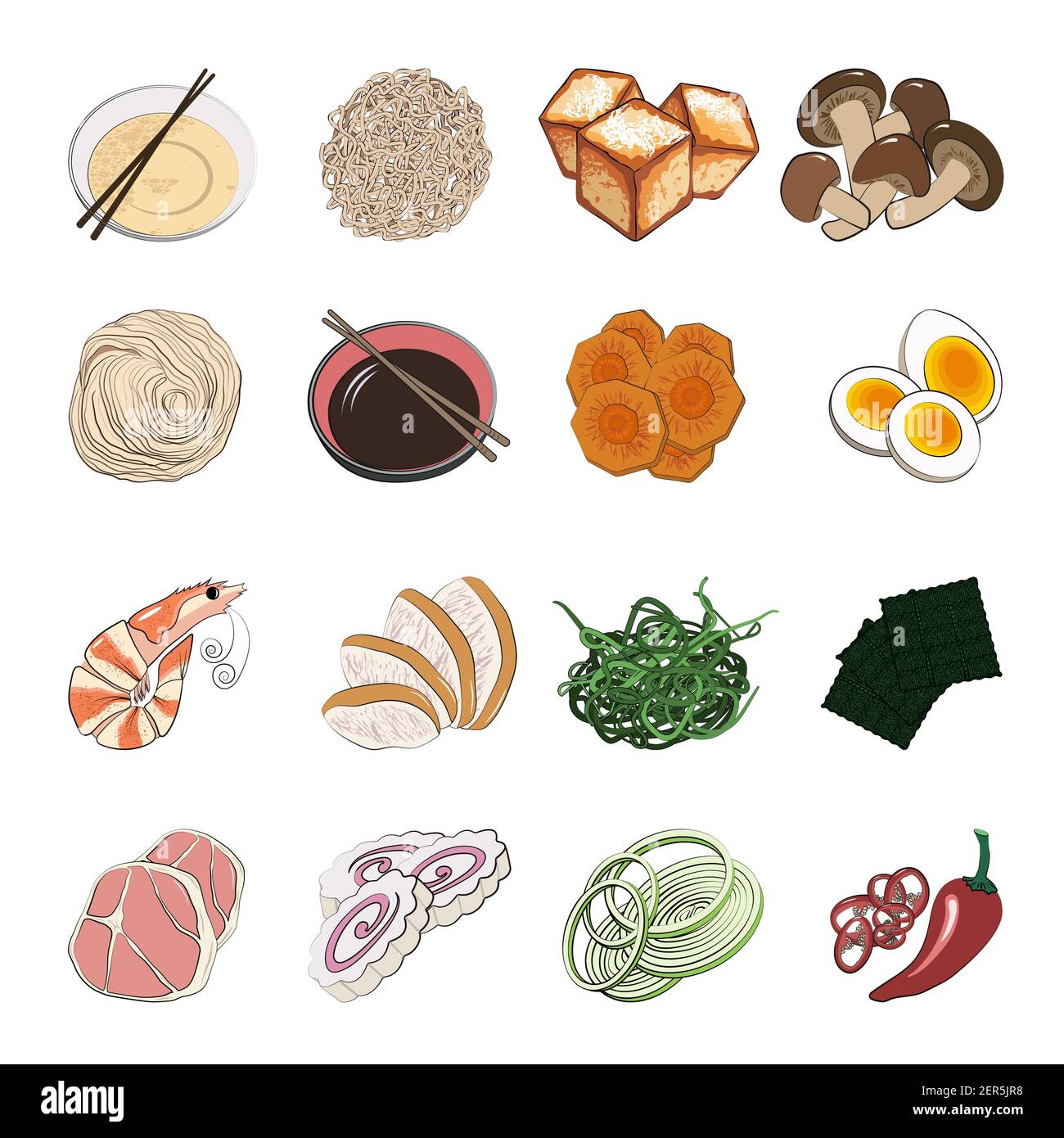 Delicious korean food on Stock Vector Images - Alamy