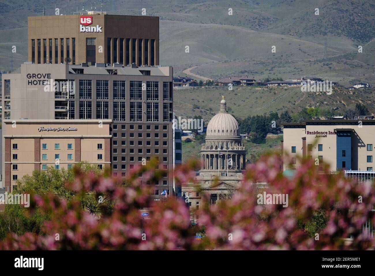 A view over Boise, Idaho, the City of Trees on April 23, 2018 ...