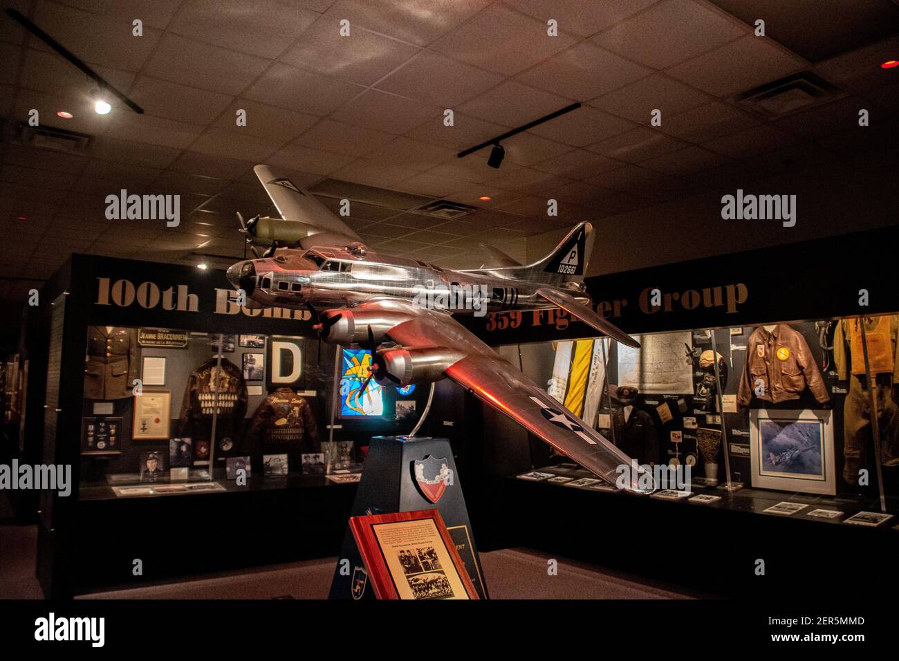 A model B-17 located in the Museum of the Mighty Eighth Air Force Stock ...