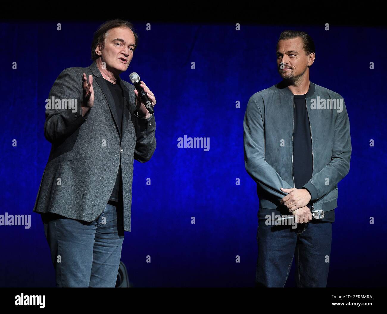 LAS VEGAS, NV - APRIL 23: (L-R) Director Quentin Tarantino and actor Leonardo DiCaprio onstage ...