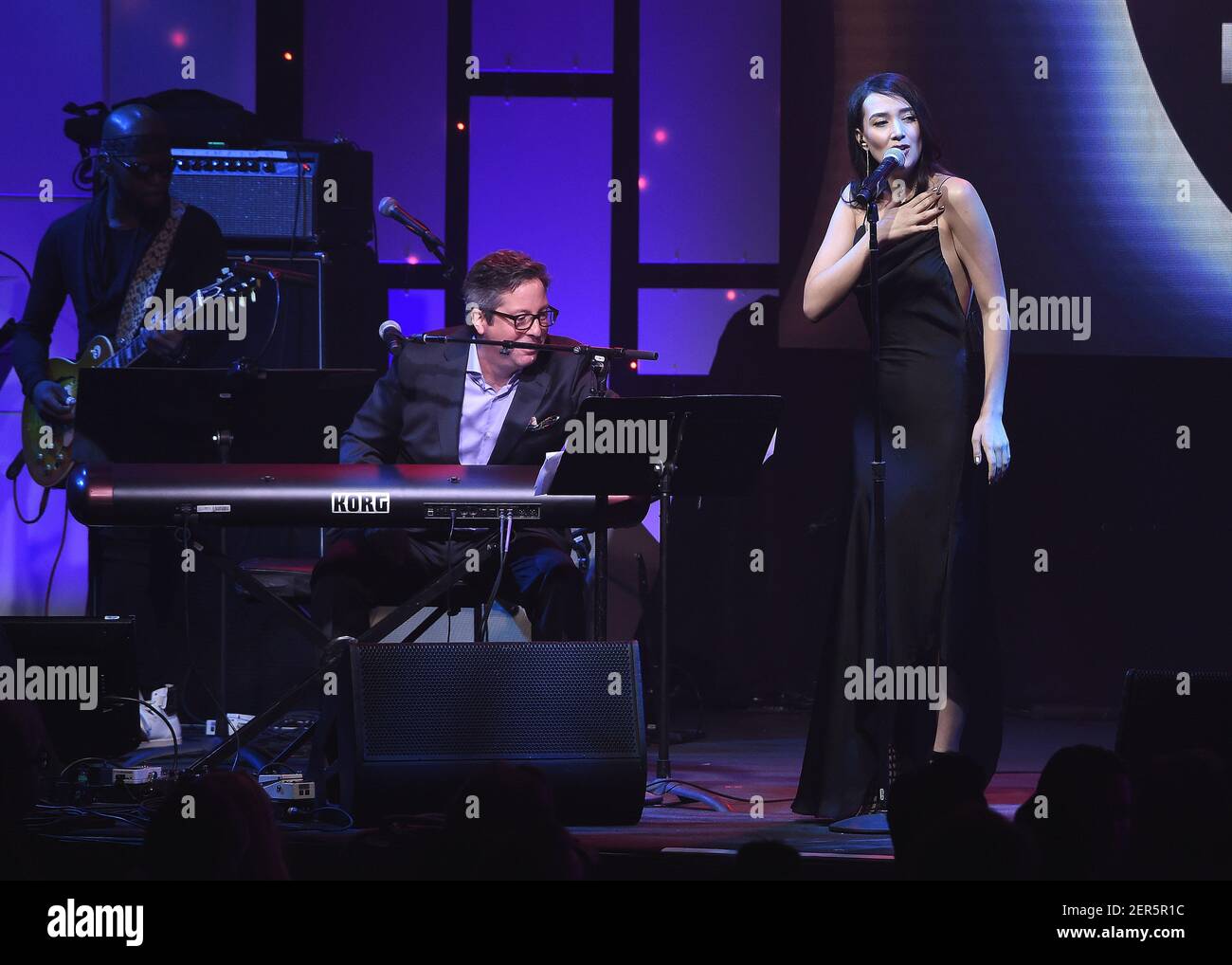BEVERLY HILLS, CA - APRIL 23: Tony Scalzo and Madison Emiko Love at the ...