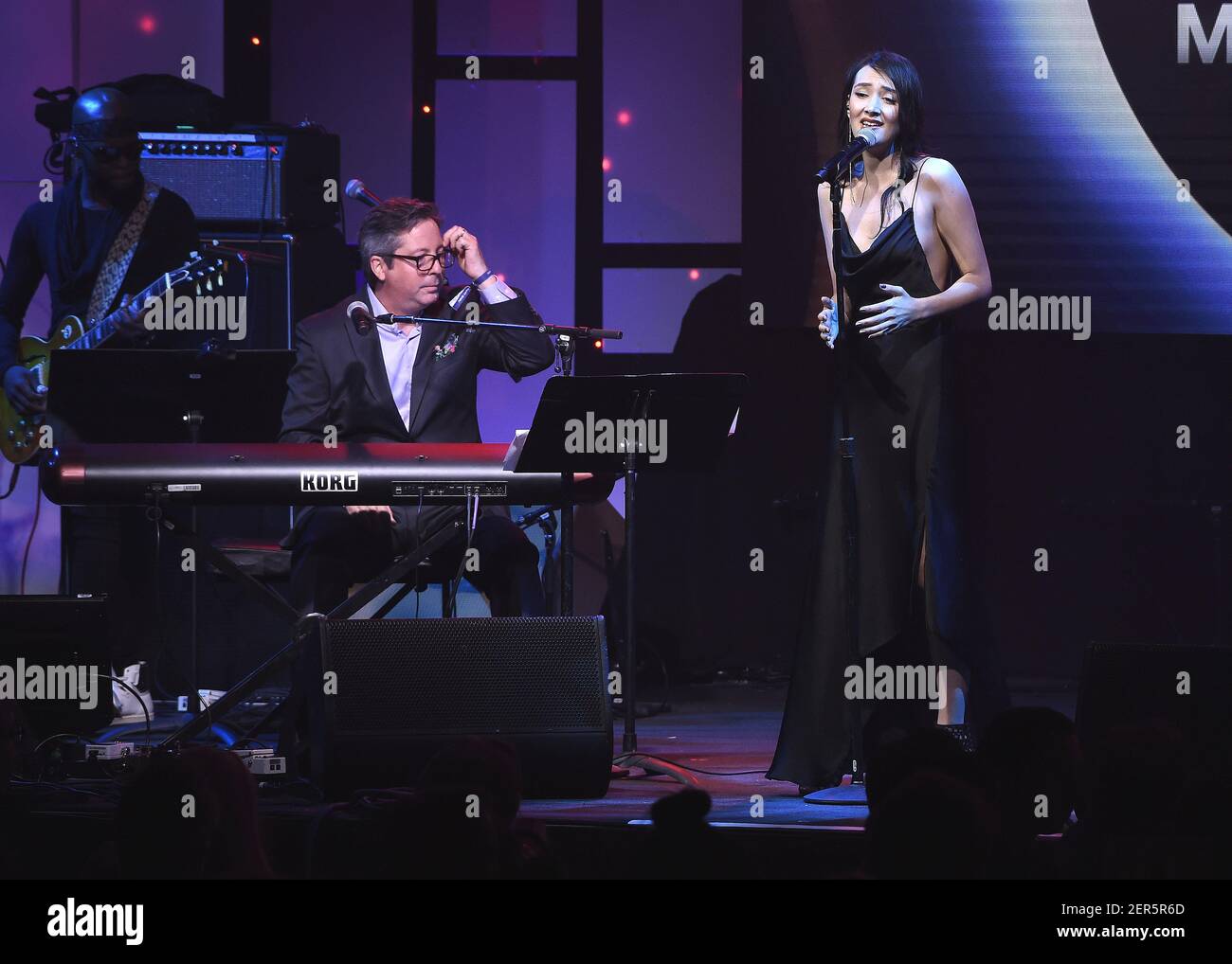 BEVERLY HILLS, CA - APRIL 23: Tony Scalzo and Madison Emiko Love at the ...