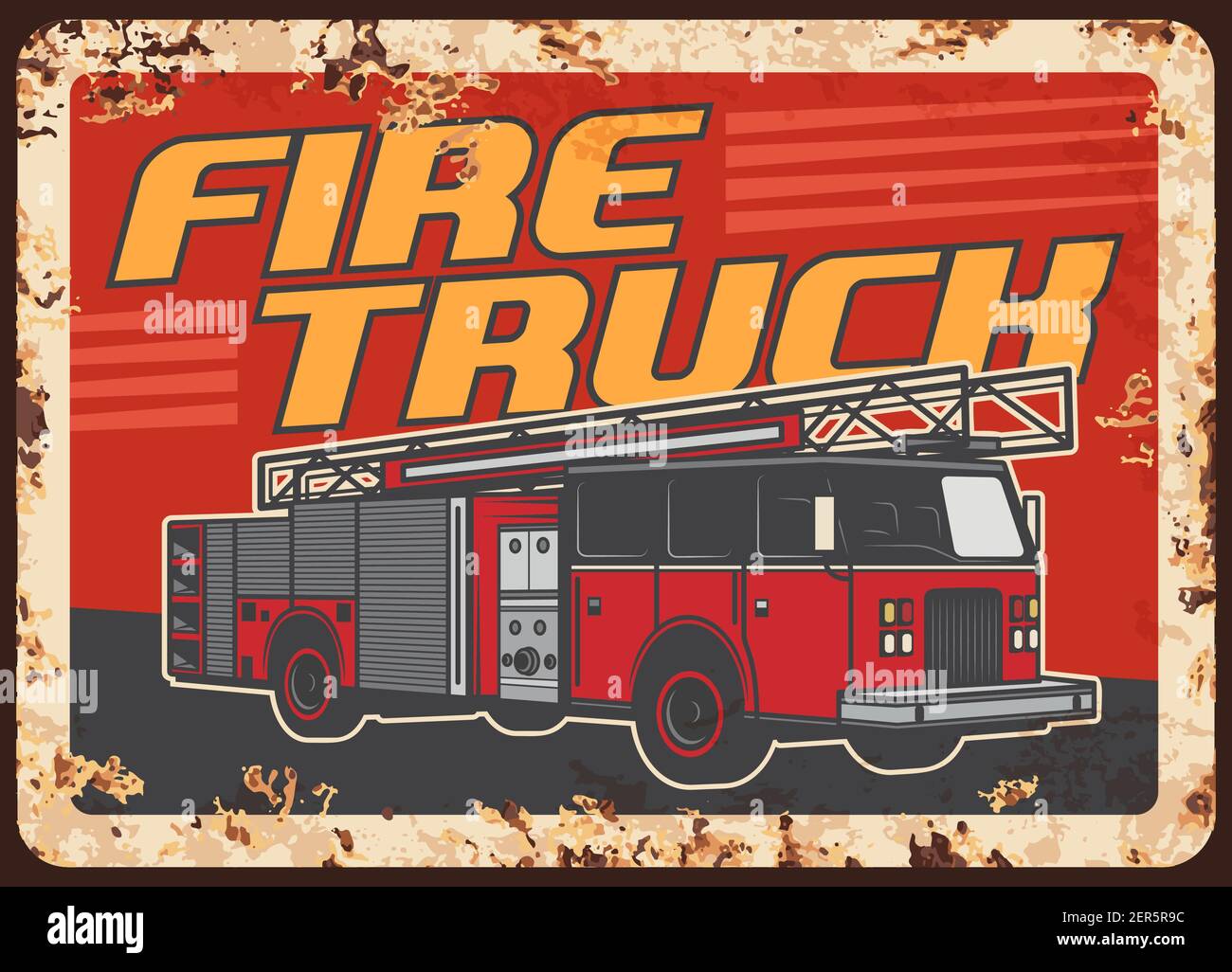Tender fire truck Stock Vector Images - Alamy