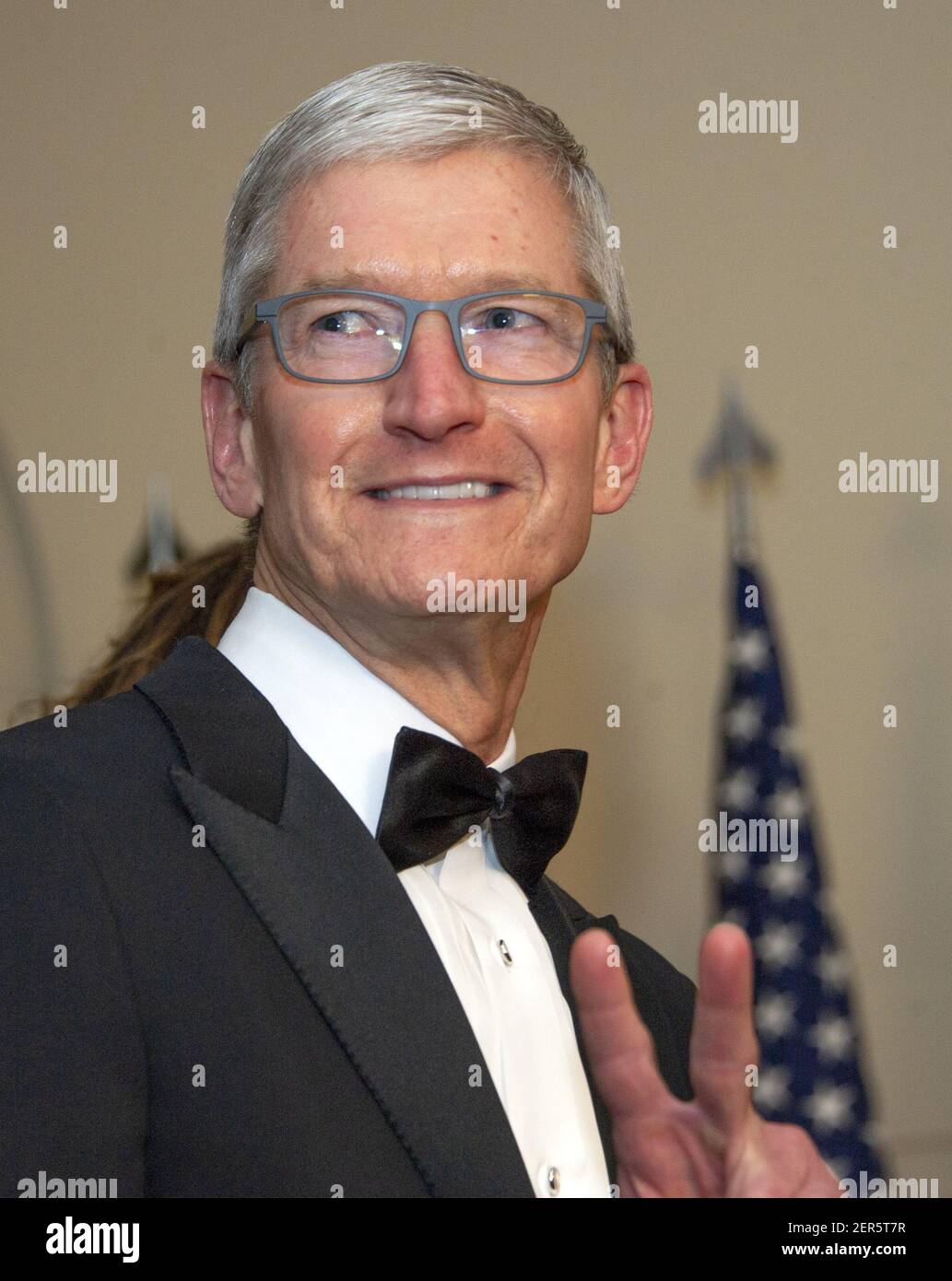 Timothy Cook, Chief Executive Officer of Apple Inc. arrives for the ...