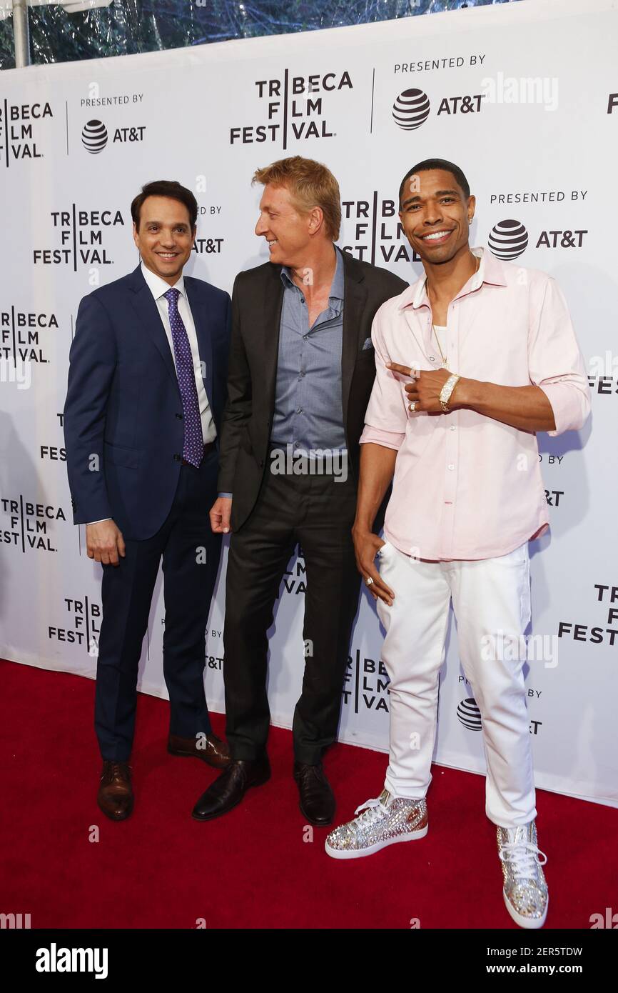 Ralph Macchio, Billy Zabka and Caleb Pinkett attends the world premiere ...